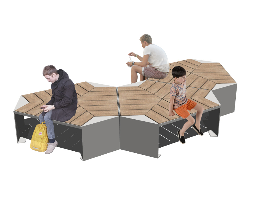 HEXA : BENCH – Frepat Urban, Street Furniture